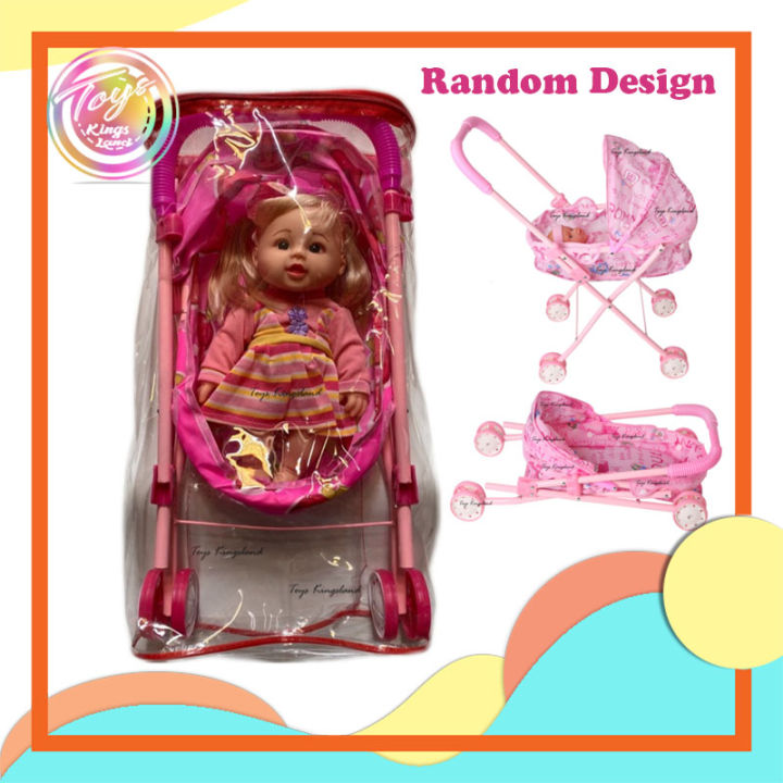 Toys Kingsland Foldable Metal Stroller Toy with Rubberize Baby Doll ...