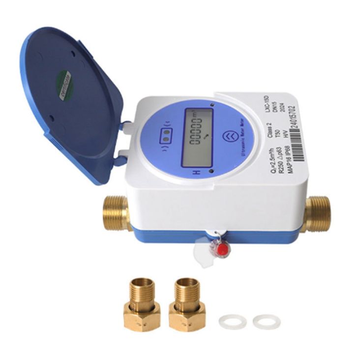 Tuya Zigbee Smart Ultrasonic Water Meter DN15mm LCD Display IP68 ...