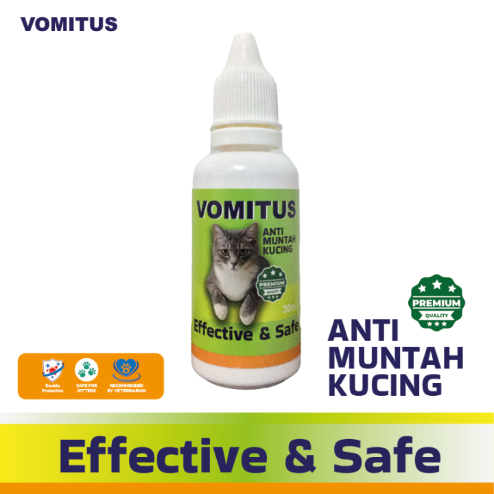VOMITUS PREMIUM - OBAT ANTI MUNTAH KUCING EFFECTIVE & SAFE 30ML ...