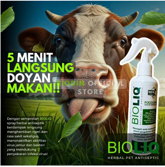 BIOLIQ 250ML - OBAT PMK SAPI AMPUH SAPI TIDAK MAU MAKAN PENYAKIT MULUT ...