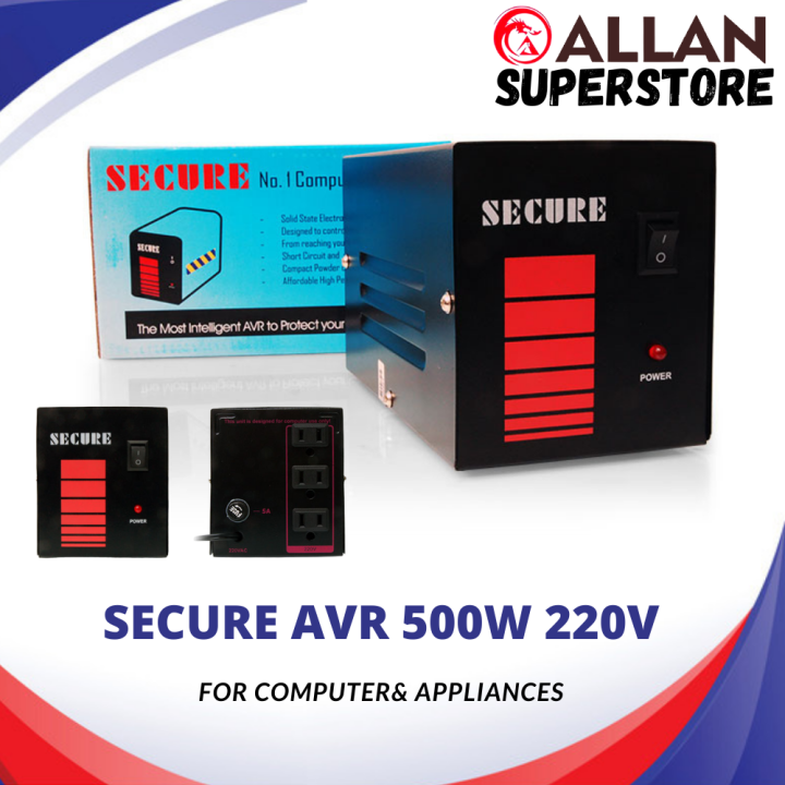Secure 500 WATTS AVR 220V for Computer and Appliances / High ...