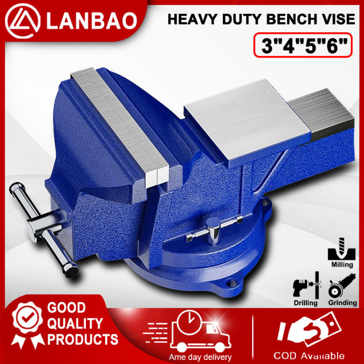 Bench Vise Heavy Duty Steel Swivel Bench Vise 3"4"5"6" Inch（Optional）Table Vise Heavy Duty ...