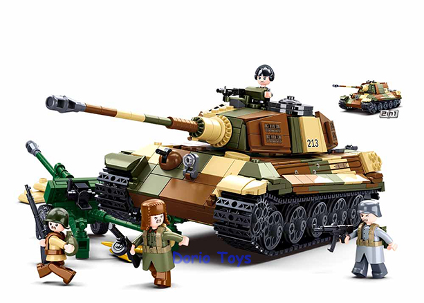 Sluban Brick Large German Tank 2 in 1 - Tank Baja Tempur - The King ...