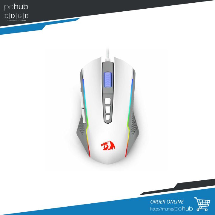 PChub | Redragon Ranger Basic M910H RGB, white grey, wired gaming mouse ...