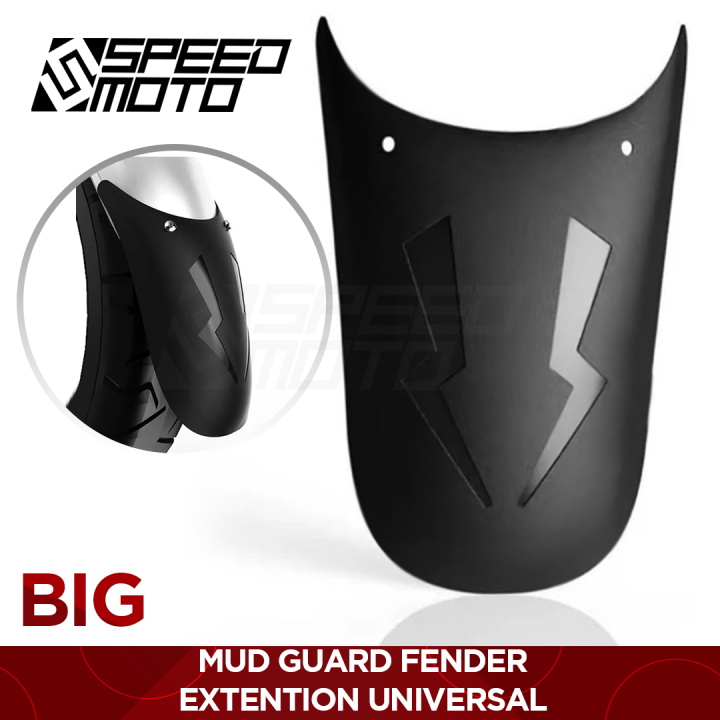 SPEEDMOTO UNIVERSAL MUD GUARD FENDER EXTENSION MATTE BLACK BIG | Lazada PH