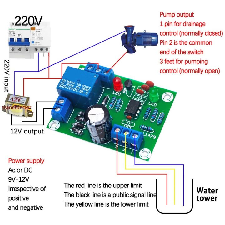 Water Level Controller Switch Liquid Level Sensor Module Automatically ...