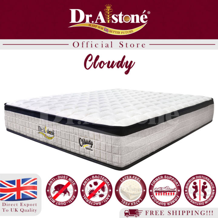 Dr.Alstone Hybrid Care Series Cloudy 10inch Mattress Tilam King Queen Super Single Single