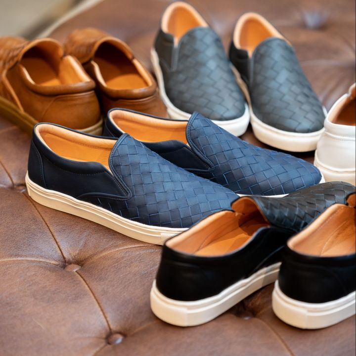 [SN02B] Shoesshi รองเท้า Sneaker หนังแท้ | Lazada.co.th