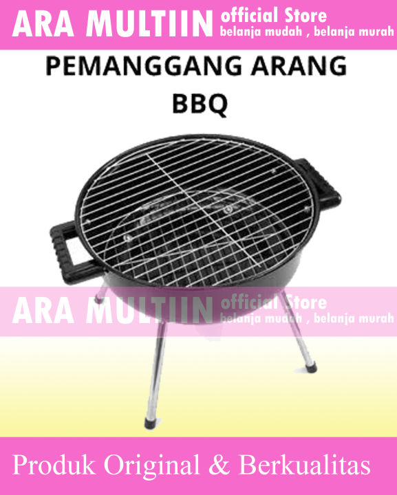 Pemanggang Alat Panggangan Arang Bbq Grill Sate Celcio & Co Bulat ...