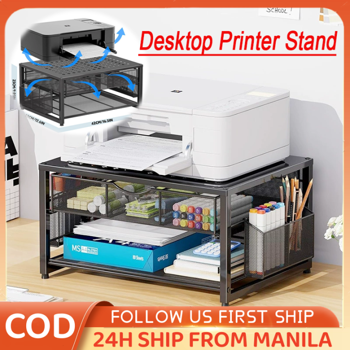 Printer Stand Rack with Drawer Printer Rack Organizer Printer Stand ...