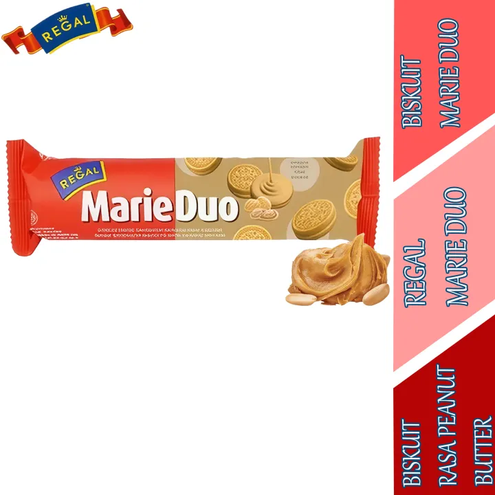 Biskuit Marie Duo - Regal Marie Duo - Biskuit Rasa Peanut Butter ...