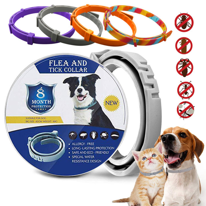 Silicone 8 Month Protection Adjustable Flea And Tick Collar Insect ...
