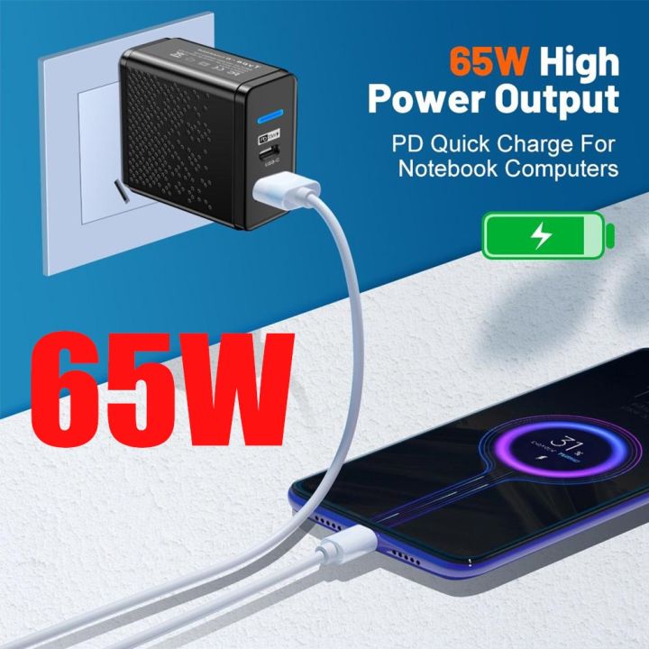 【Local shipped】65W USB C PD type C fast charge charger original for all ... 【Local shipped】65W USB C PD type C fast charge charger original for all ...