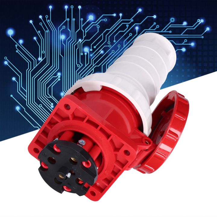 Industrial Plug Socket 3 Phase 4 Pin Power Connector Good Conductivity ...