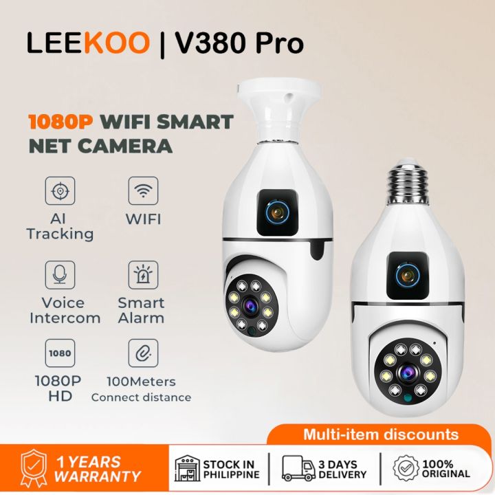 V380 PRO Q19 Plus Dual Lens HD 1080P camera WiFi Wireless Network ...
