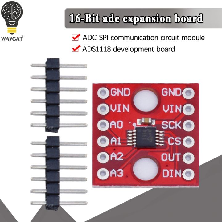 Ads1118 16 Bit I2c Iic Ad Converter Adc Spi Communication Module Development Board For Arduino ...