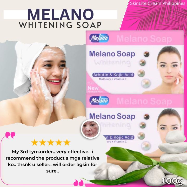 Melano Whitening Soap - Remove Darkspots, Pekas, Melasma and Lighten ...