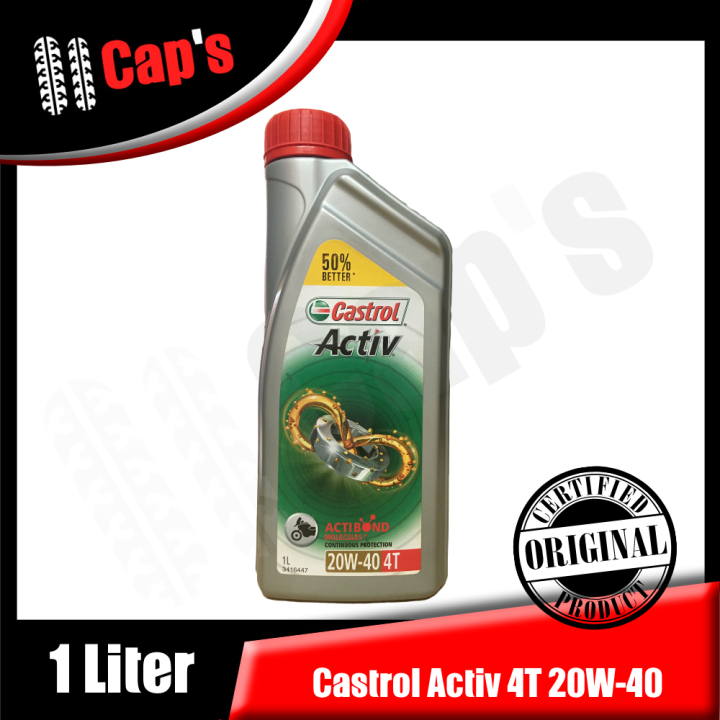 Original Castrol Activ 20W-40 4T Engine Oil 1L (PAUBOS SALE) | Lazada PH