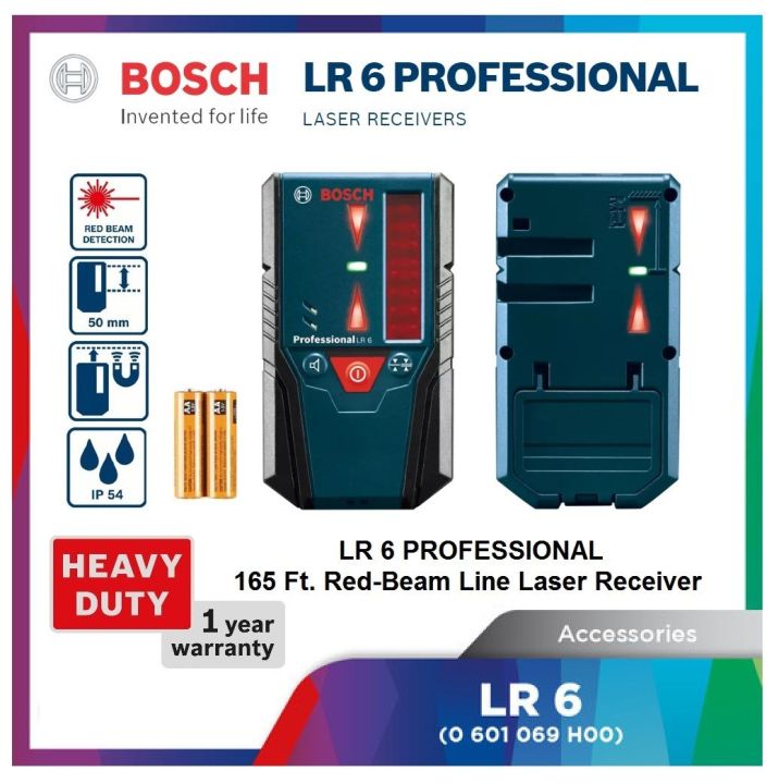 Bosch LR 6 Professional 50mtr/165-feet Line Laser Receiver | Lazada