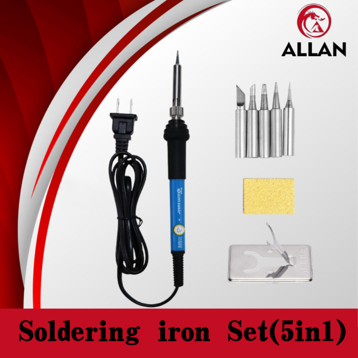 ALLAN 220V 60W Electric Welding Solder Soldering Iron Tip Kit | Lazada PH