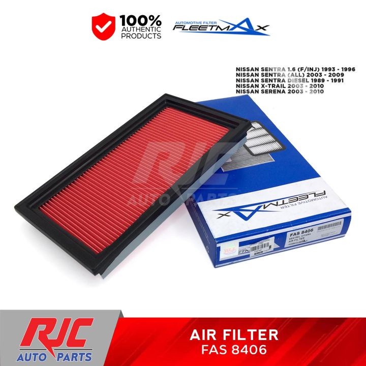 Fleetmax Air Filter Nissan Sentra 1.6 Xtrail Serena FAS8406 FAS 8406 ...