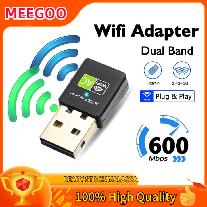 600Mbps Wifi Adapter Wireless USB Adapter Wireless Lan Mini USB PC WiFi ...