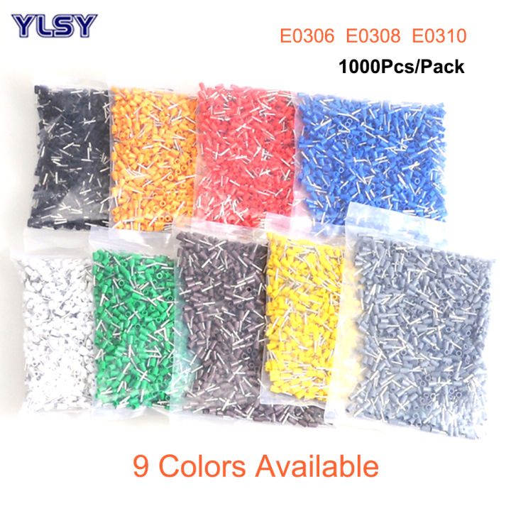 【Customer favorite】 1000pcs Copper Insutated Cord End Terminals Electric Crimp Terminal Wire ...
