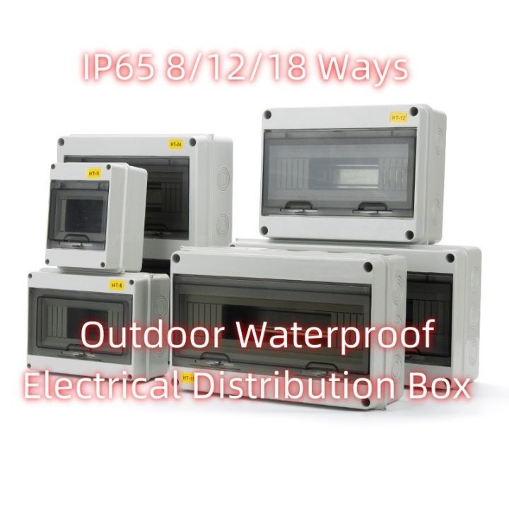 8/12/18 Ways Electrical Distribution Box IP65 Outdoor Waterproof Switch ...