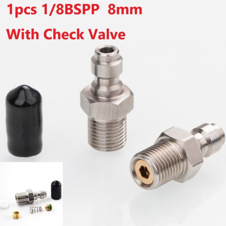 8มม. เกลียวตัวผู้ Quick Connect Valve PCP บรรจุด้วยวาล์ว M10 * 1 1/8NPT ...