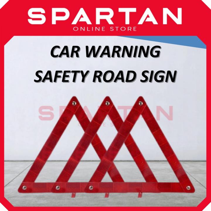 SAFETY TRIANGLE Y-4515 Warning Sign Foldable Emergency Reflective ...