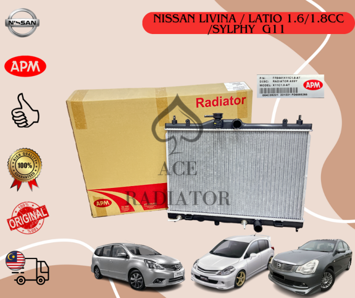 100% ORIGINAL APM / DENSO COOLGEAR RADIATOR NISSAN LIVINA / LATIO 1.6/1 ...