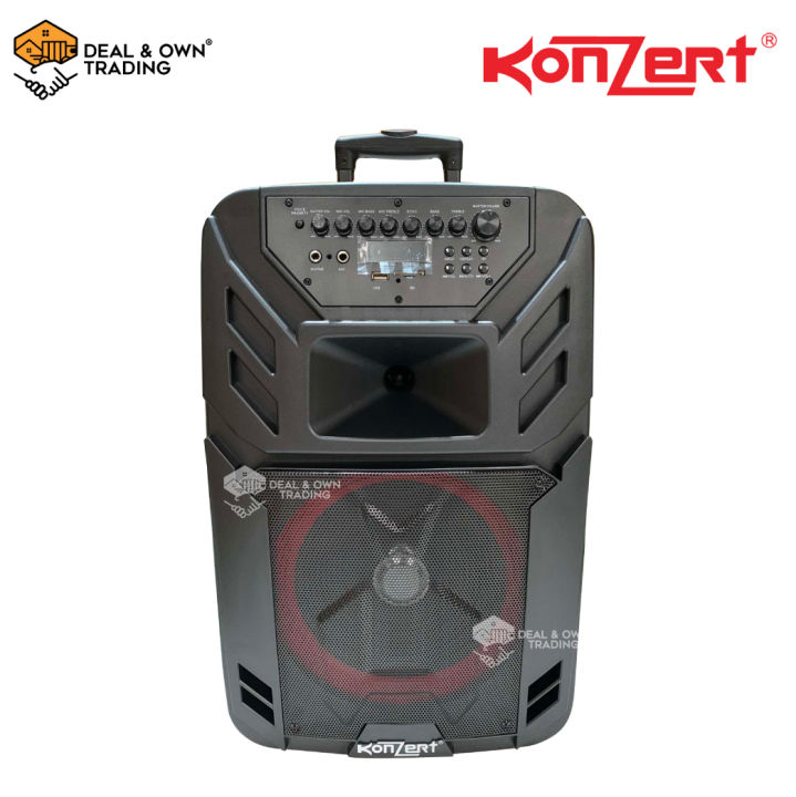Konzert PA-12 12 inch 400W Portable Trolley Speaker with USB/SD, FM ...