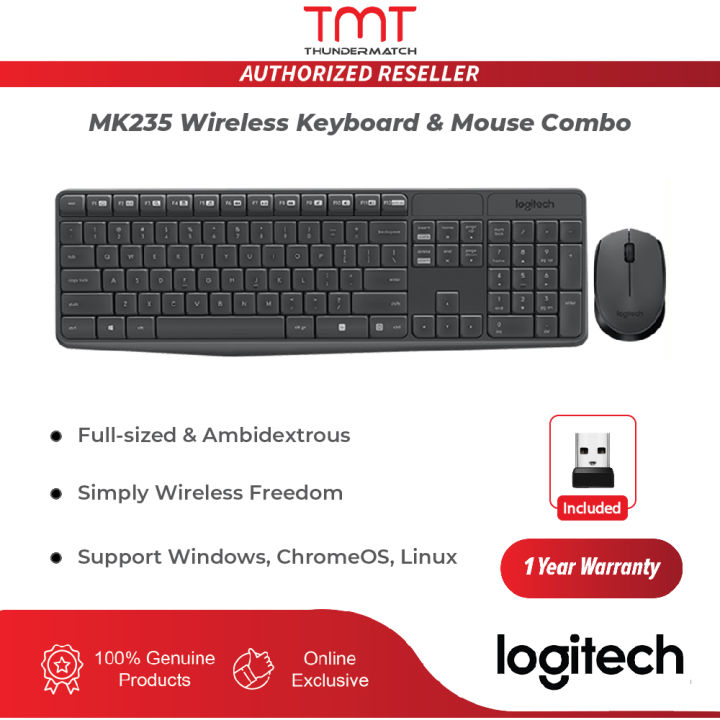Logitech Mk235 Wireless Keyboard Mouse Combo Lazada