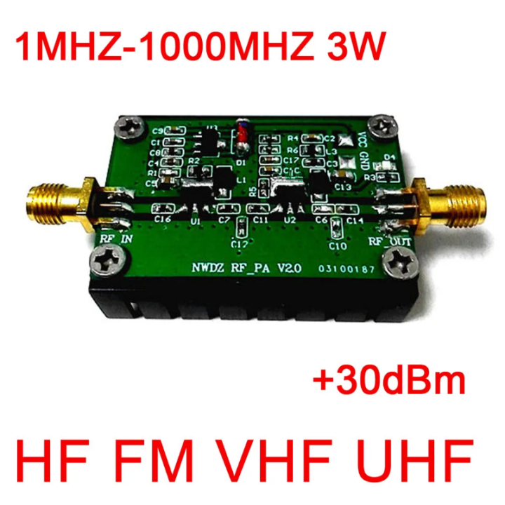 RF power Amplifier 2-700MHZ 3W HF VHF UHF FM transmitter Broadband For ...