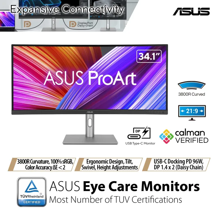 ASUS ProArt PA34VCNV Curved Monitor ( 34.1 Inch | 3440 x 1440 | 3800R ...