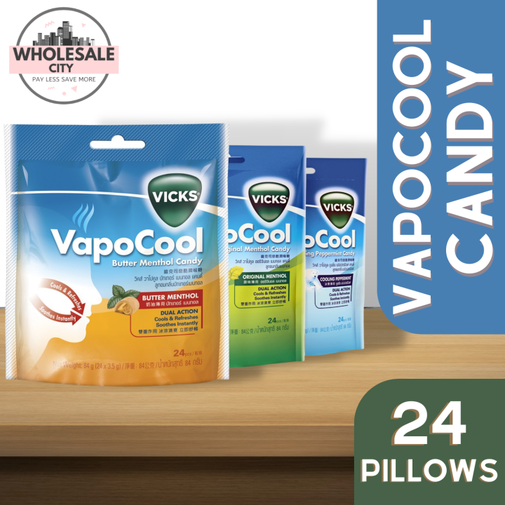 Vicks® Vapocool™ - Peppermint / Butter / Original menthol Candy | Lazada PH