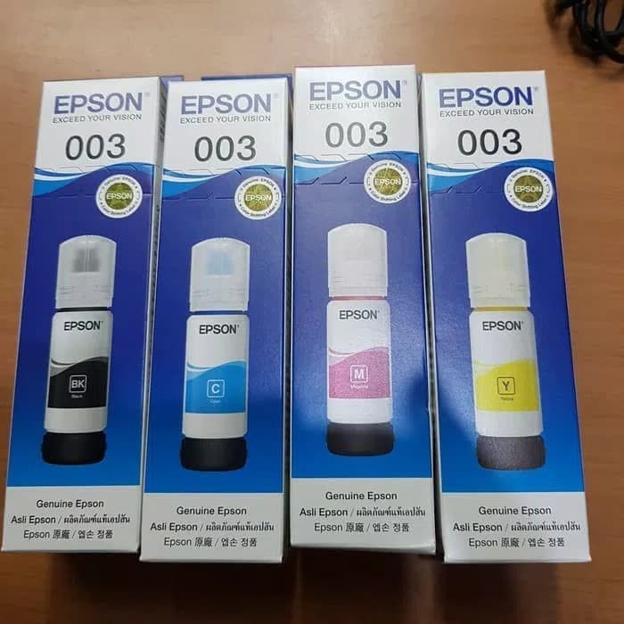1 SET TINTA EPSON 003 ORIGINAL 4 WARNA (BLACK, MAGENTA, CYAN, YELLOW) | Lazada Indonesia