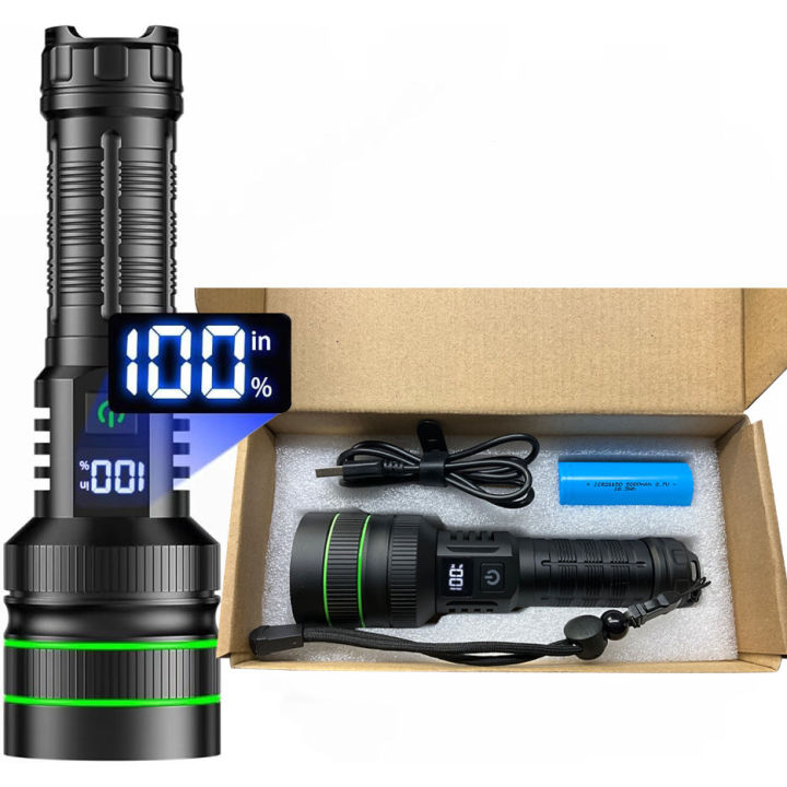 Yonii ไฟฉาย LED แรงมากตั้งแคมป์กลางแจ้ง USB ไฟฉายฉุกเฉินเดินทางไฟฉาย ...