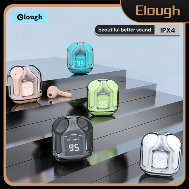 Elough ชุดหูฟังบลูทูธหูฟังไร้สายหูฟังพอร์ตหูฟังจอแสดงผลดิจิตอลหูฟังกัน ...