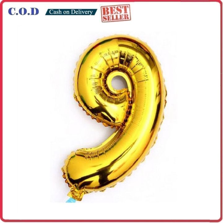 ( BALON ANGKA ) Balon Ulang Tahun Warna Gold 40cm - Balon Pesta Party ...