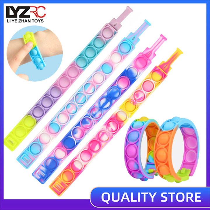 LYZRC Push Pop Bubble Sensory Fidget Bracelet Toy Wearable Stress ...
