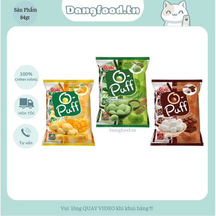 Kẹo Xốp Oishi O-Puff 84gr - Sản Phẩm Xốp Với 3 Nhân Đặc Biệt : Mattcha ...