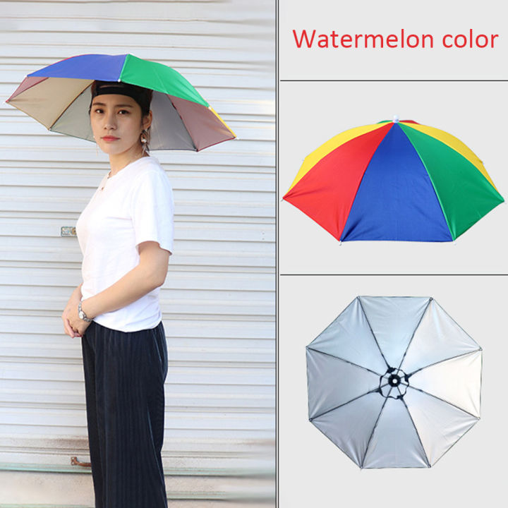 Umbrella Hat 27 Inch Diameter Fishing Umbrella Cap Foldable for Kids ...