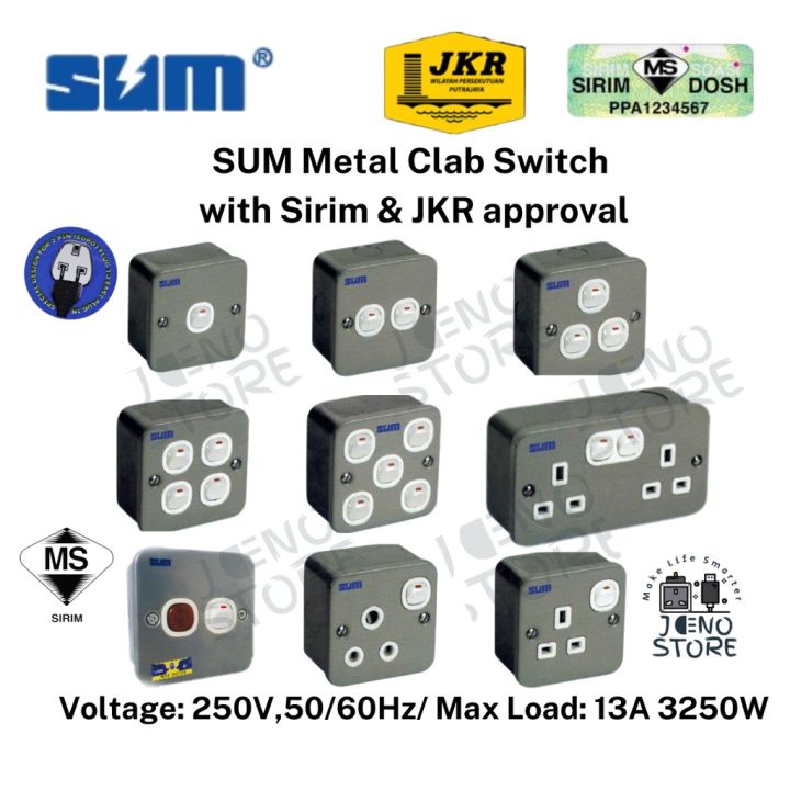 SUM Metal Clad Switch series with Sirim & JKR approval heavy duty ...