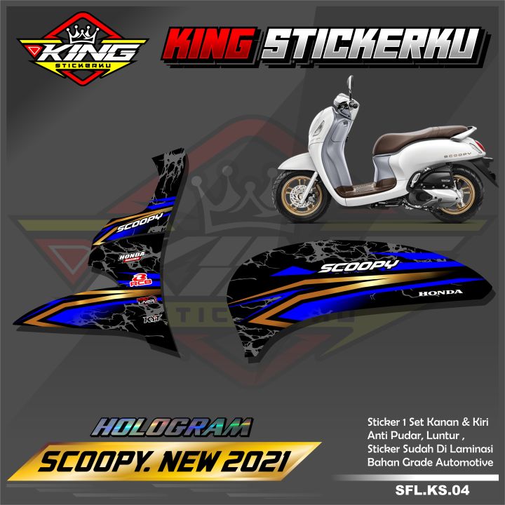 Sticker Striping Honda Scoopy 2021 - Striping Aksesoris Motor Scoopy ...