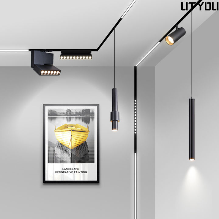 New Magnetic Track Light No Main Light Living Room Lighting Embedded ...