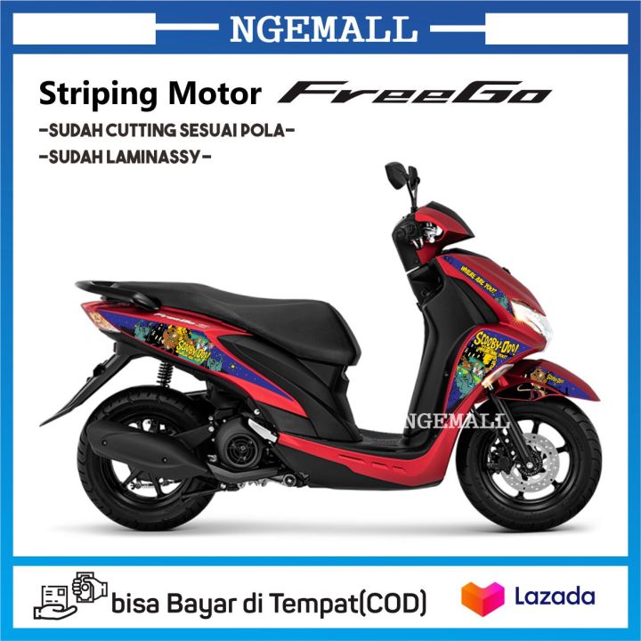 Aksesoris Stiker Motor - Sticker Striping Yamaha Freego - Scooby Doo ...