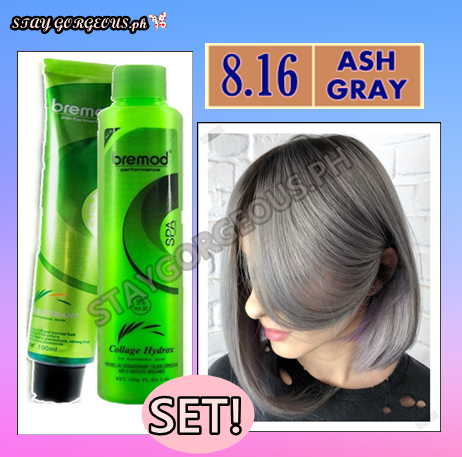 BREMOD 8.16 ASH GRAY (SET) WITH OXIDIZING CREAM 12%, 9% or 6% | Lazada PH