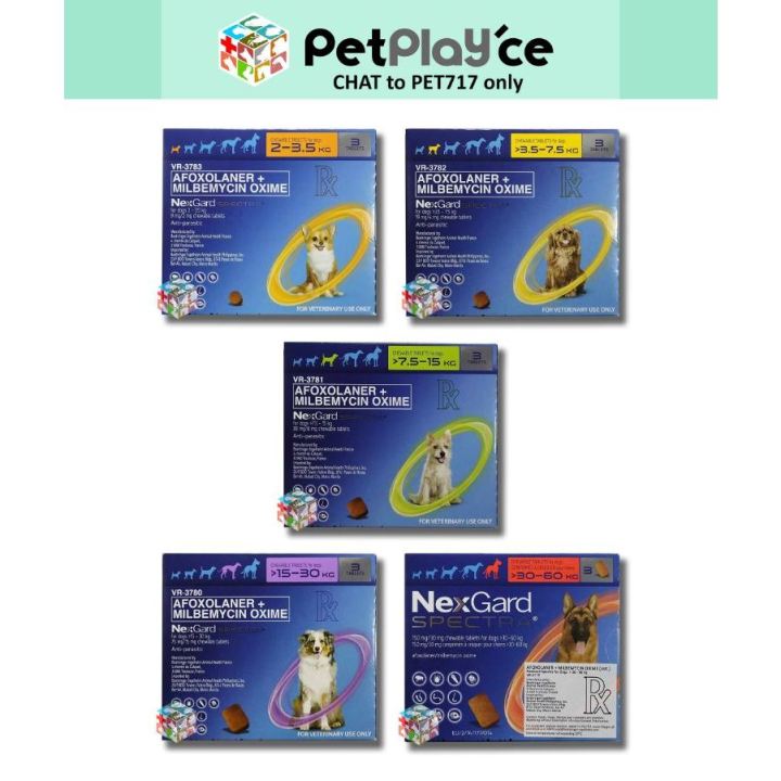 Nexgard Spectra Anti Tick & Flea with Sticker for DOGS Chewable Meds ...
