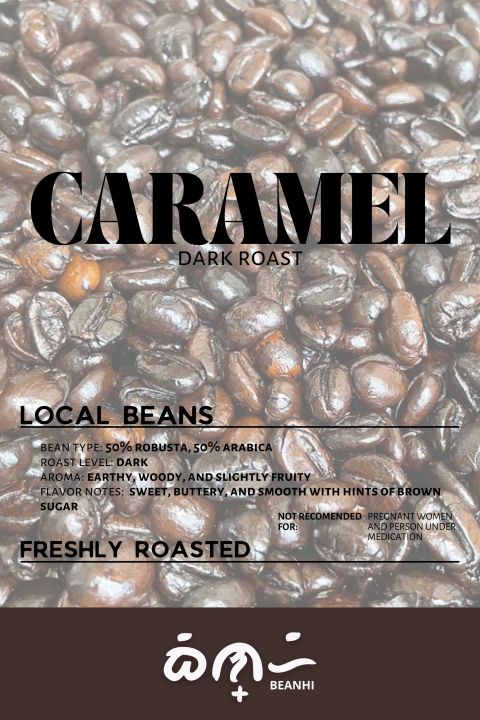 Caramel Flavored Beans(1kg) Beanhi Coffee House/Freshly Roasted/ Whole ...